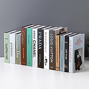 Decorative Books Bundle of Designer Book Decor Inspired CARDBOARD BOX – Fashion Design NO PAGE FAKE Books for Display, Office & Rustic Home Decor, Bookshelf, Modern Farmhouse Decor, Coffee Table Books