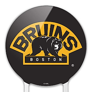 Acrylic NHL Boston Bruins Logo Cake Topper Party Decoration for Wedding Anniversary Birthday Graduation