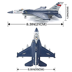 Taktik Pullback Fighter Jet Toy Diecast Airplanes Model Kits Military Model Airplane Toy for Boys and Girl (Dark Blue)