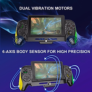 Sefitopher Switch Controller, One Piece Joy Pad Replacement for Nintendo Switch Joycons, Support Turbo, 6-Axis Gyro, Dual Motors Vibration, Wake-up Function, Suitable for Big Hand Players