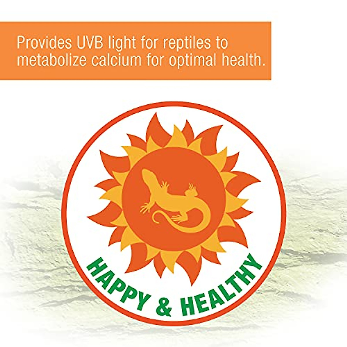 Zilla Reptile Pet Habitat Lighting UVB Fluorescent Desert T8 Light Bulb, 15 Watt