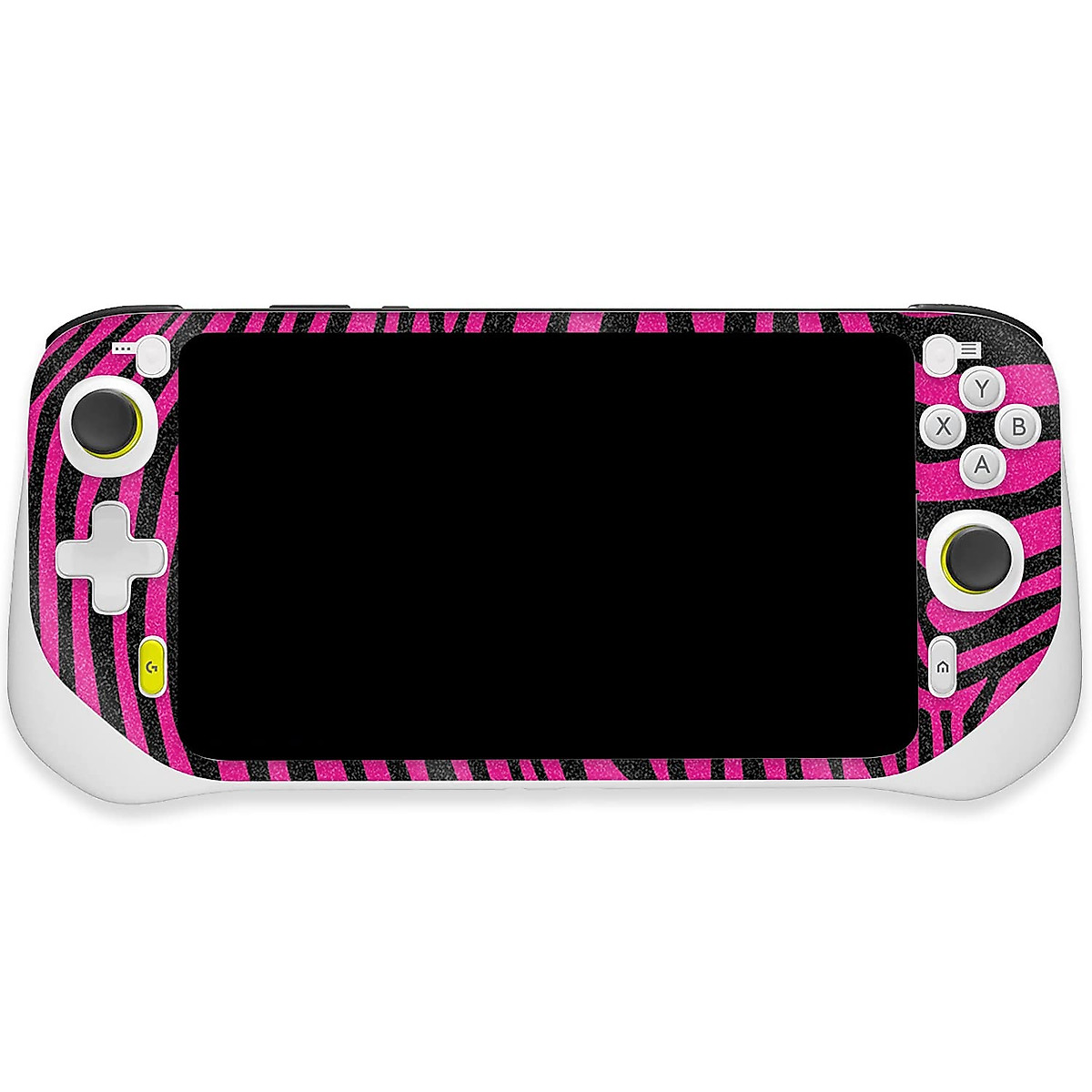 MightySkins Glossy Glitter Skin Compatible with Logitech G Cloud Gaming Handheld - Pink Zebra | Protective, Durable High-Gloss Glitter Finish | Easy to Apply | Made in The USA