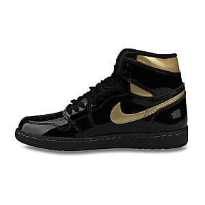 Jordan Mens Air Jordan 1 Retro High OG 555088 032 Black Metallic Gold - Size 8