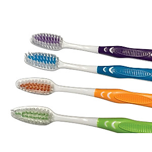 Personalized Gift, Personalized Toothbrushes, 4 Pack Manual Toothbrush Adults, Engraved Light Blue, Dark Blue, Orange, Green, Purple, Red