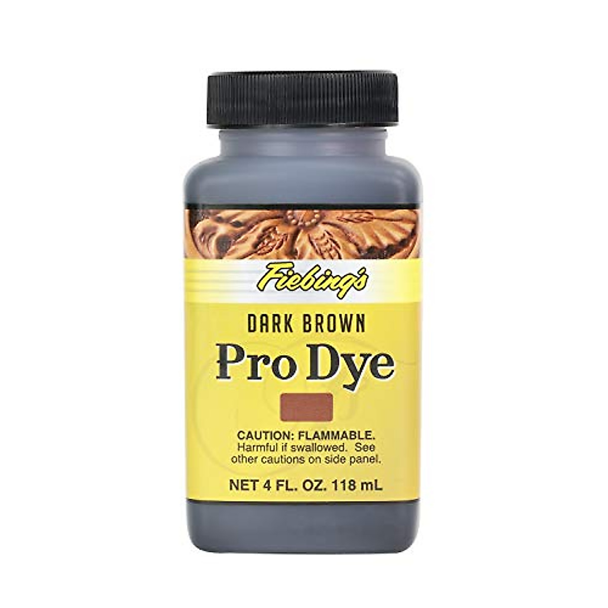 Fiebing's Pro Dye Dark Brown, 4 oz. - Professional Oil Dye for Leather