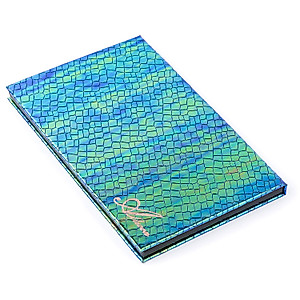 Allwon Magnetic Palette Mermaid Empty Makeup Palette with Mirror and 30Pcs Adhesive Empty Palette Metal Stickers for Eyeshadow Lipstick Blush Powder (Green)