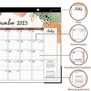 Desk Calendar 2023-2024 - Mar. 2023 - Aug. 2024, 18-Month Desk/Wall Calendar 2023-2024,16.8" x 12", Thick Paper, Calendar 2023-2024 with Corner Protectors, Ruled Blocks - Colorful Lump