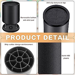 Twakashic Bed Risers 4 Inch, Round Furniture Risers Lifts with No-Slip Mats for Dorm Bed Frame, Heavy Duty Bed Stilts for Desk Table Chair Extenders (Set of 4, Black)