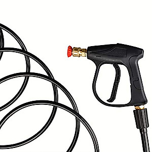 DUSICHIN 50 FT Hose Wand High Pressure Washer Gun 3000 PSI Max 5 Pressure Power Washer Nozzles and Kink Resistant 3000 PSI High Pressure Washer Hose Replacement With M22-14mm Thread DUS-221