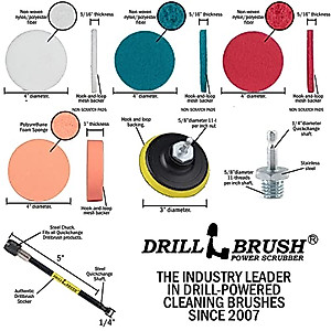 Drill Brush Power Scrubber by Useful Products - Cleaning Supplies - Oven Cleaner - Cast Iron Cleaner - Kitchen Cleaning Supplies - Cleaning Kits - Kitchen Accessories - Stove Top Cleaner - Scrub Brush