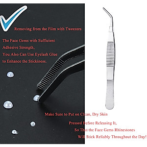 PLOMFOV Face Jewels for Glitter Makeup for Women Face Gems Stick On Rhinestones for Eyes Self-Adhesive Rhinestone Sticker Makeup Rhinestones for Makeup Face Gems Set A