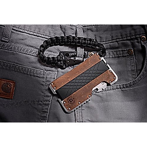 Dango EDC Tether - Cobra Weave 550 Paracord - 6 Inch Woven, 10 Feet Unraveled (Brown)