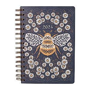 Fringe Studio 17 Month Planner (Aug 2023- Dec. 2024), BUMBLE BEE", Paper Cover, 5.75" x 8.25", Includes Stickers & Interior Pocket, 236 pages, Juliana Tipton Collection (113109)