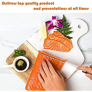 SINT Kitchen Cutting and Chopping board Marble and Natural Wood with Handle (Rectangular - White)