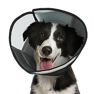 IDOMIK Soft Dog Cone for Dogs After Surgery, Comfort Dog Cones for Small Medium Large Dogs, Adjustable Dog Recovery Collars to Stop Licking Wound, Protective E Collar Cone Alternative for Dogs Cats,L