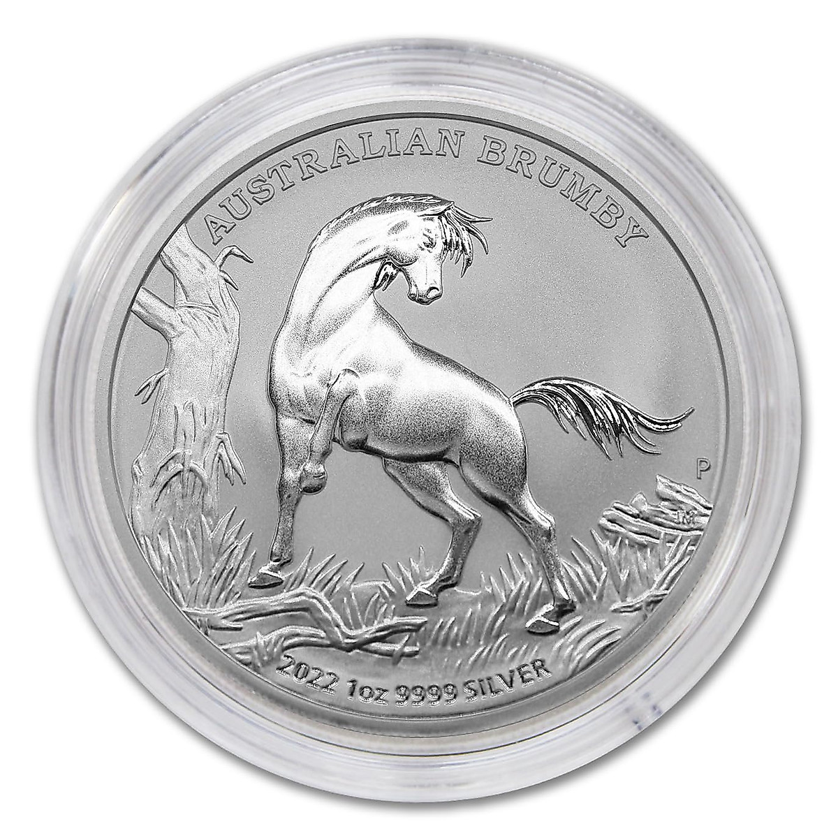 2022 P 1 oz Silver Australian Brumby Horse Brilliant Uncirculated (in Capsule) with a Certificate of Authenticity $1 Seller BU