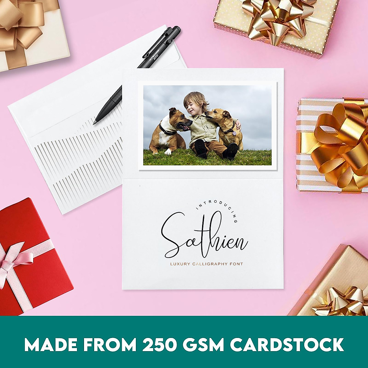 100 Pack White Blank Cards and 100 Pack Envelopes 4x6, Note Greeting Cards and Envelopes Set, Folded Cardstock with Self-Seal Envelopes for DIY Greeting Thank you Cards, Invitations in All Occasions