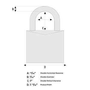 ABUS 80015 Rekeyable Steel Keyed Different Padlock