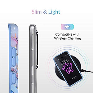 Velvet Caviar Compatible with Samsung Galaxy S20+ Plus Case Marble - Cute Protective Phone Cases for Women, Girls (Holographic Pink Blue)