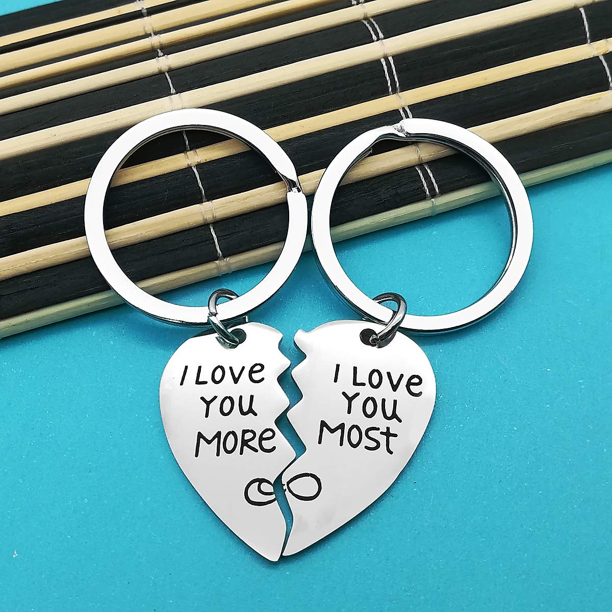 Nekoki Couples Keychain Gifts for Boyfriend Girlfriend Husband Wife I Love You Keychain Set Valentine's Day Gifts Christmas Birthday Anniversary Keychain Gifts for Couple