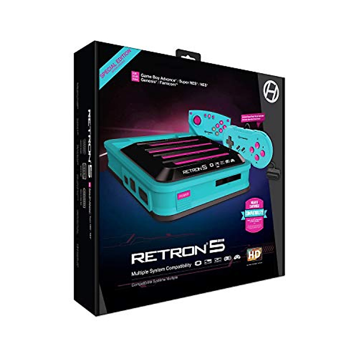 Hyperkin RetroN 5: HD Gaming Console for GBA/Gbc/GB/Super NES/Super Famicom/Genesis/Mega Drive/Master System (Hyper Beach) - Super NES