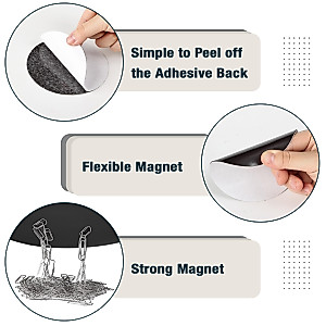 Mr. Pen- Round Magnets with Adhesive Backing, 20 pcs,4" Adhesive Magnetic Sheets with Adhesive Backing, Magnet Sheets with Adhesive, Magnets for Crafts Magnets with Adhesive Backing, Magnet Stickers