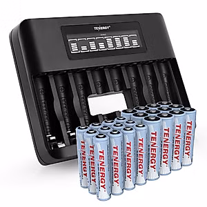 Tenergy 24 Pack 1.2V AA and AA and AAA NiMH Batteries, 12xAA and 12xAAA Batteries Ideal for Everyday Household Electronics