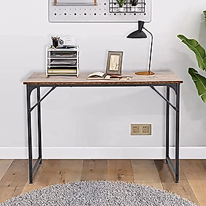 PayLessHere Computer Desk 40'', Modern Writing Desk, Simple Study Table, Industrial Office Desk, Sturdy Laptop Table for Home Office, Vintage