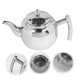FUNOMOCYA 1pc Stainless Steel Teapot Tea Strainer Heating Teakettle for Gas Stove Tea Kettle with Filter Coffee Espresso Machine Tea Infuser Teapot Espresso Maker Pot Home Espresso Machine
