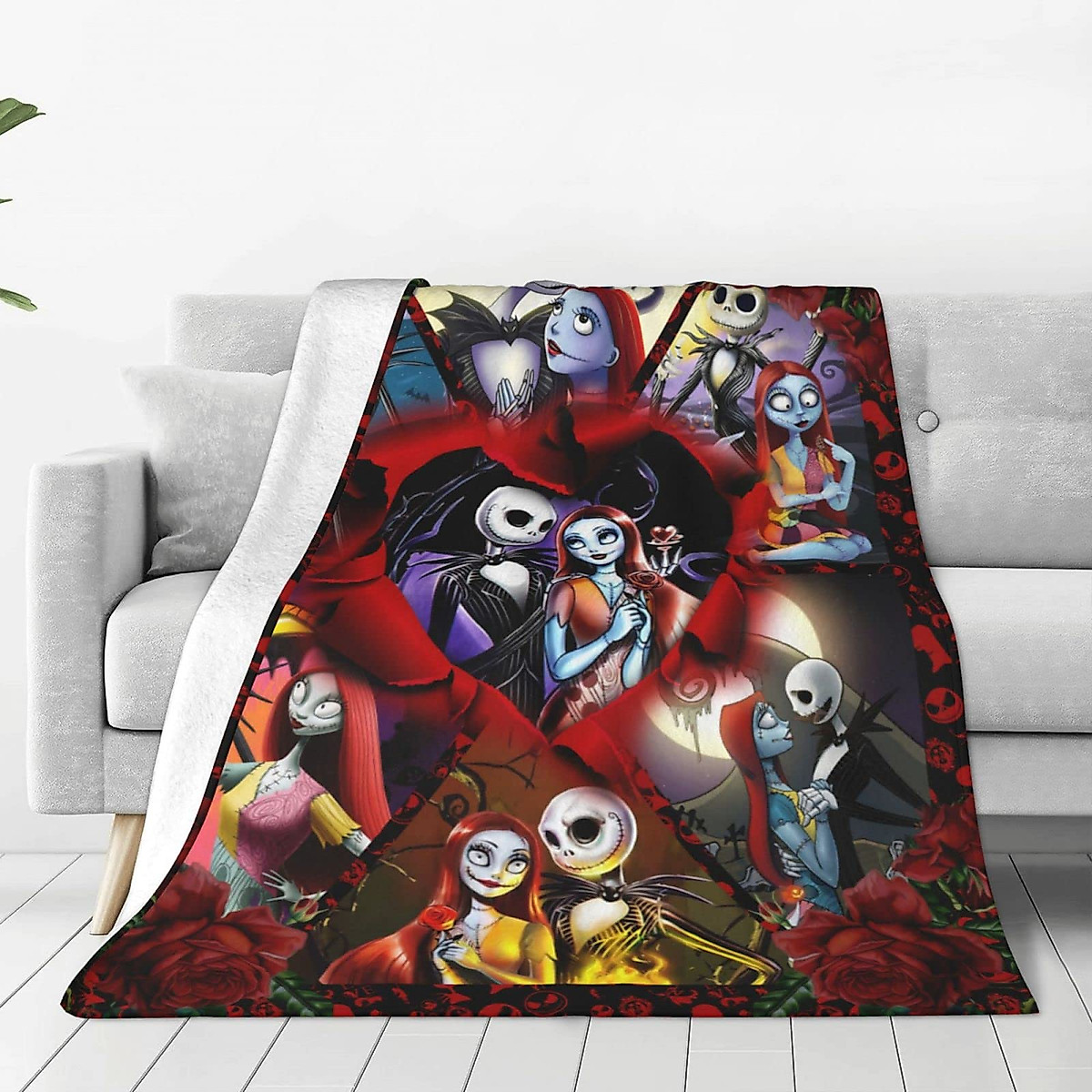 Ennankob Christmas Throw Blankets Soft Warm Micro Fleece Blanket Novelty Home and Collectible Holidays Party All Seasons for Kids Aldults 50''X40'', Black 4