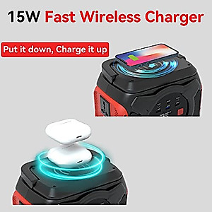 Portable Power Station 320W, GOFORT 292Wh Solar Generator with 110V Pure Sine Wave AC Outlets Wireless Charger, PD 100W Backup CPAP Battery Pack Power Supply for Outdoor Camping Fishing Home Emergency