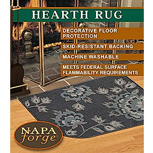 Pilgrim Home and Hearth Pilgrim Fireplace Hearth Rug, 35" x 22", Beautiful