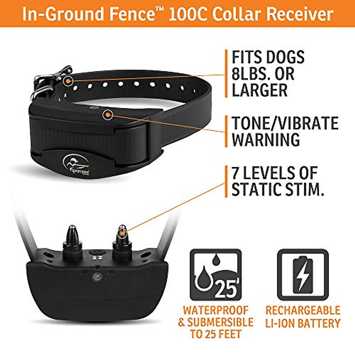 SportDOG Brand Rechargeable In-Ground Fence Systems – from the Parent Company of INVISIBLE FENCE Brand - Underground Wire Electric Fence - Tone, Vibration, & Static - 100 Acre Capability