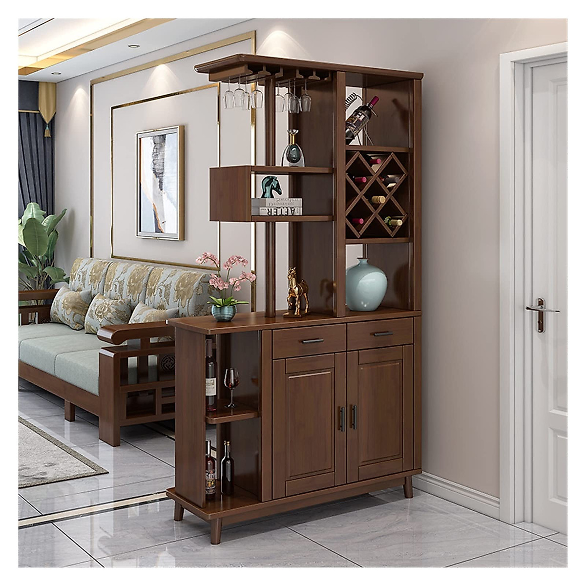 VejiA Shoes Rack Living Room partition Cabinet entryway Shoe Cabinet Entry Screen Double-Sided Storage Cabinet Shelf Shoe Shelf