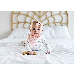 Copper Pearl Baby Bandana Drool Bibs for Drooling and Teething 6 Pack Gift Set For Girls “Sunny Set