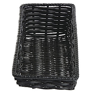 HUBERT® Black Storage Basket with Tapered Front - 7 1/2"L x 18"D x 1 1/2" to 5"D