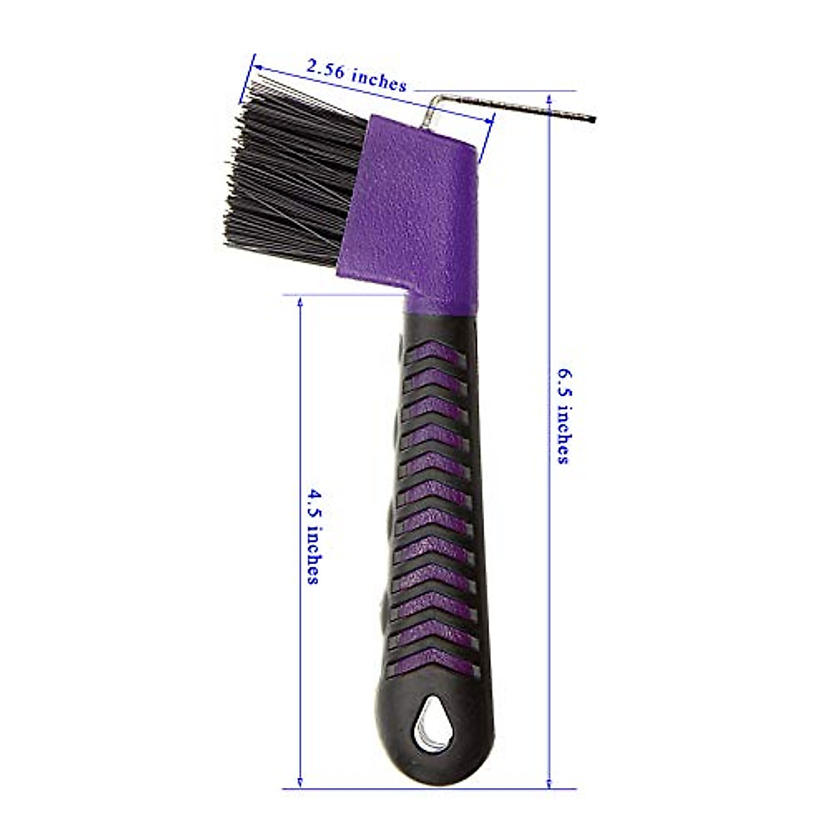 BOTH WINNERS 4Pcs Horse Hoof Pick Brushes, with Soft Touch Rubber Handle