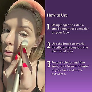 Fièra Concealer & Foundation Brush - Expert Tool for Cream & Liquid Makeup - Seamless, Even Application - Lightweight & Easy to Clean - Perfect for Use with Fièra Luxury Concealer