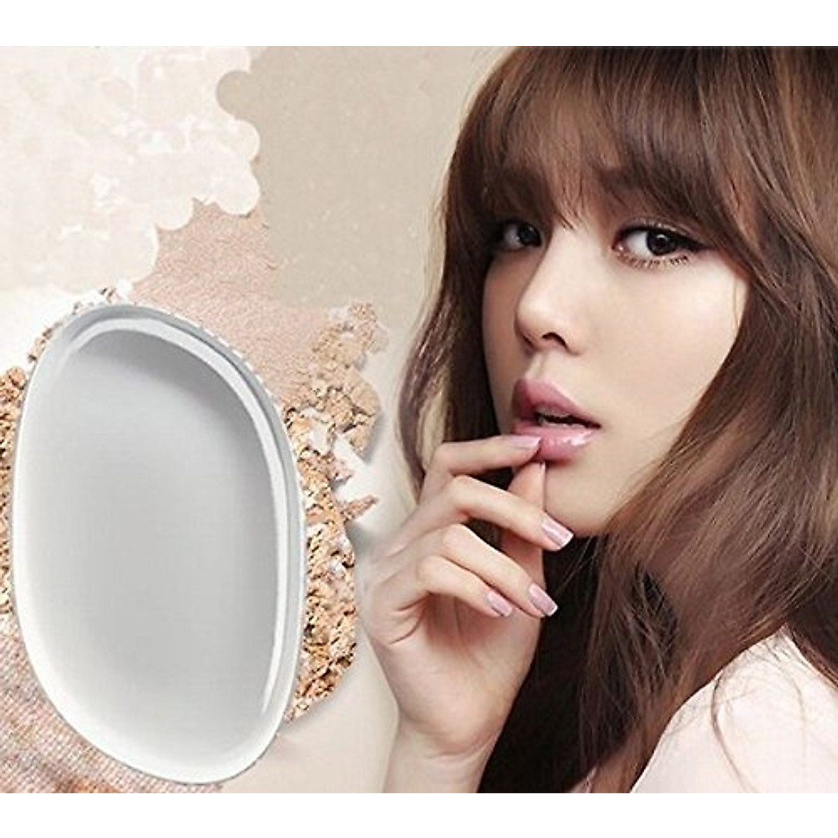 Silicone Makeup Sponge, Clear Applicator & Blender Cosmetic Puff BB Pad for all Liquid Foundation or Cream Cosmetic Beauty Tools Blender, 3 Pcs