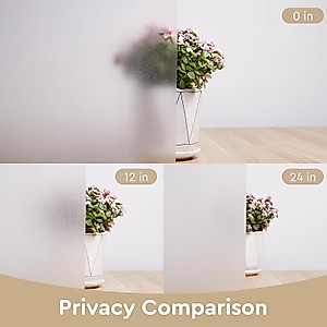 LEMON CLOUD Window Privacy Film Frosted,Non Adhesive Opaque Bathroom Door Window Film,Static Cling Stickers Privacy Day and Night,Vinyl Glass Coverings for Home Office(17.5 x 78.7 Inch, Pure White)