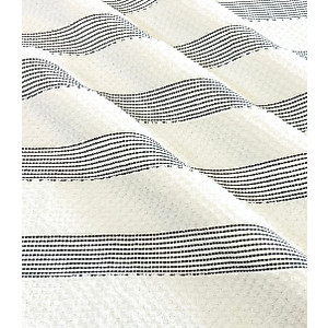 Oversized White Dark Gray Kitchen Towels: 100% Cotton Soft Absorbent Assortment Ribbed Terry Loop, Set of 3 Multipurpose for Everyday Use (Charcoal)