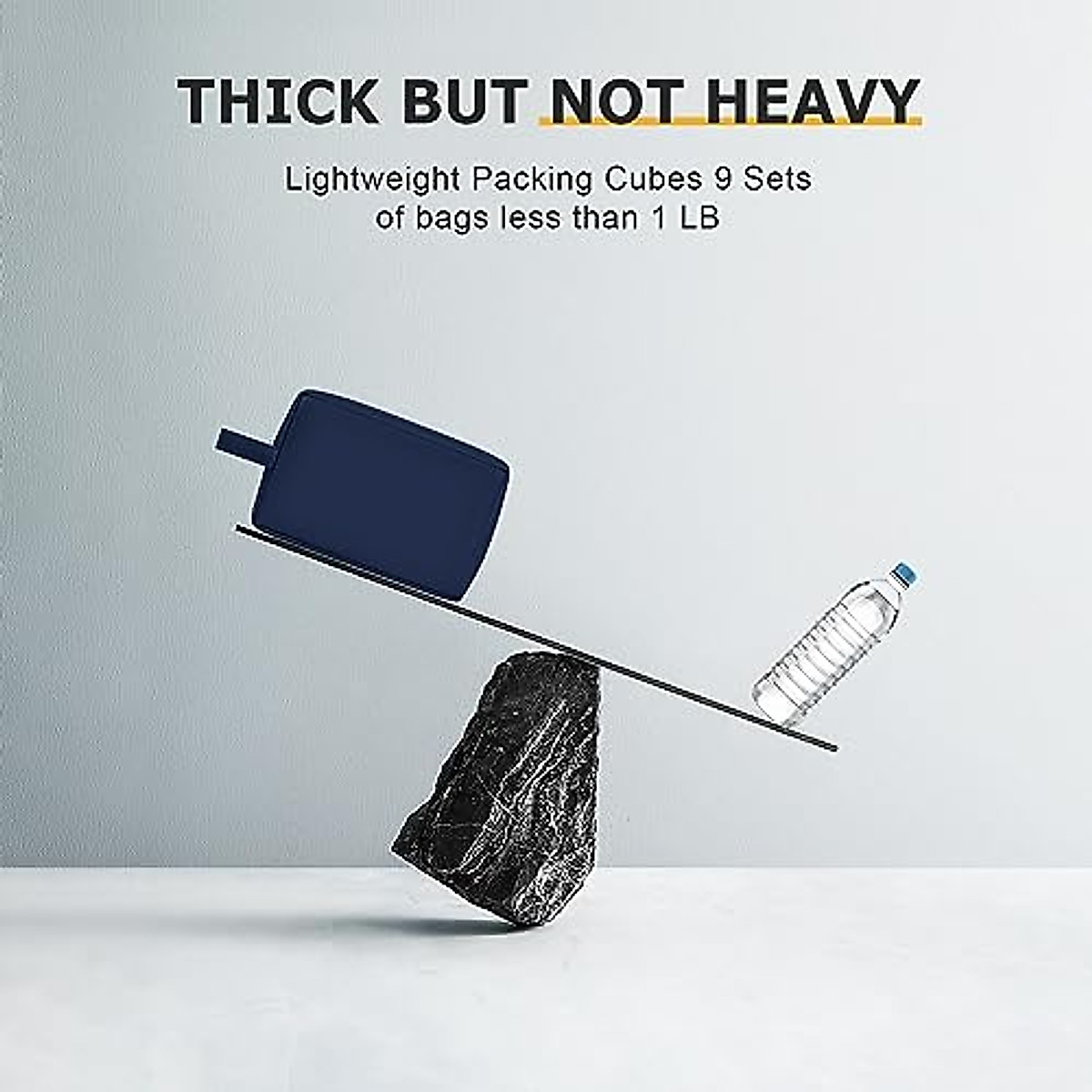 Easortm Packing Cubes for Carry on Suitcase 9 Set, Travel Packing Organizers Durable Luggage Bags for Travel, Suitcase Organizer Bags Set for Man & Women.(Navy Blue)