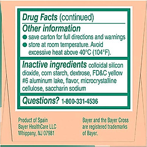 Bayer Bayer Children's Aspirin Chewable Low Dose Orange, Orange 36 tabs 81 mg
