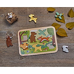Janod Forest Chunky Puzzle - 7 Pieces - Ages 18 Months+ - J07023
