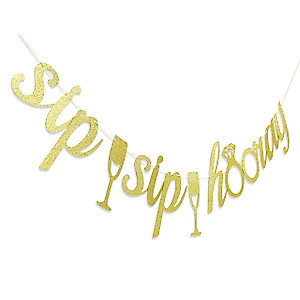 Sip Sip Hooray Bachelorette Party Banner - Cheap Wedding Bridal Shower Decor Mimosa Bar Bubbly Bar Champagne Engagement Party . Decors Supplies Props