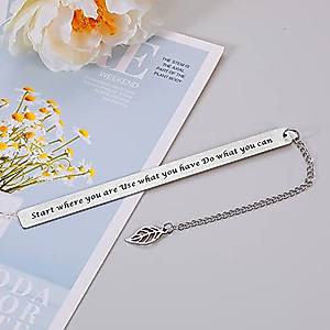 Inspirational Bookmarks Gift Metal for Women Men Christmas Birthday Bookmarks for Son Daughter Friend Stocking Stuffer Teenagers Boys Friends Coworker Student Teachers School Home Office Supplies