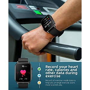 SOUYIE Smart Watch, Infrared True Blood Oxygen Monitor, 1.91" HD Smartwatch for Men with Heart Rate, Blood Pressure, Sleep Monitor, IP68 Waterproof Fitness Tracker Compatible with Android iOS iPhone