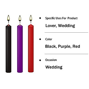 WEIHAI Low Temperature Candles Low Heat Candles Romantic Wax Play Candles for Lovers Couples Wedding