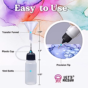 LET'S RESIN White Alcohol Ink for Resin, Alcohol Ink White Colors,2 Bottles Each 3.5oz,Adjustable Alcohol-Based Resin Ink,White Resin Pigment for Epoxy Resin,Resin Petri,Tumblers,Resin Art