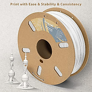 PLA Plus Black and White Bundle, 3D Printer Filament Tough PLA Pro 8 Times Strength, Cardboard Spool 3D Printing Filament PLA + Dimensional Accuracy 99% +/- 0.03 mm